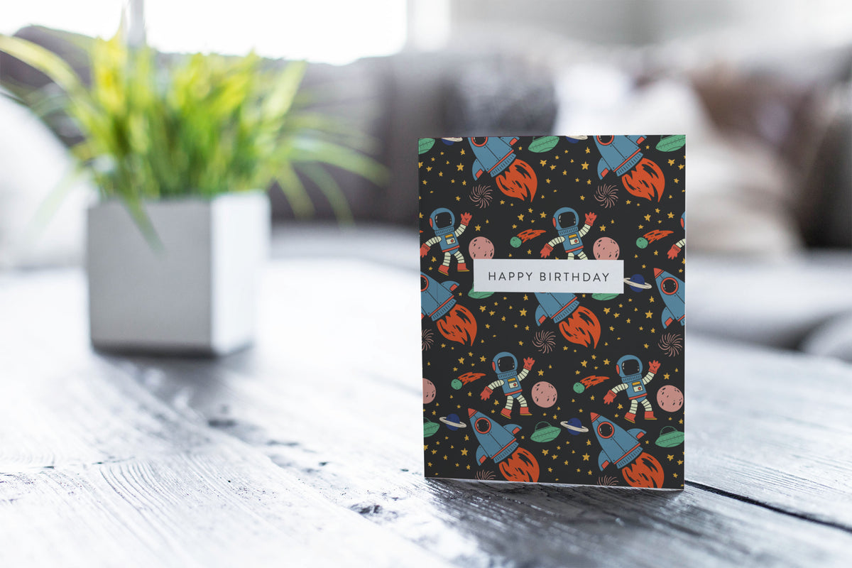 Happy Birthday Space Themed Birthday Card – Laurent Collective