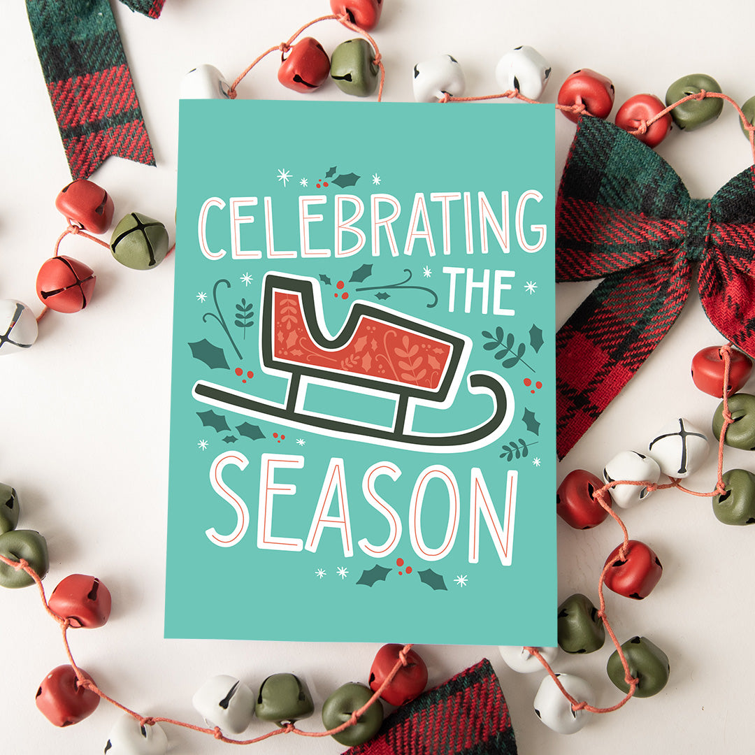 Celebrating the Season Printable Christmas Card Download – Laurent ...