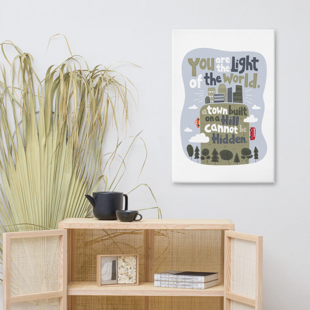 Matthew 5:14 You Are the Light of the World Canvas – Laurent Collective