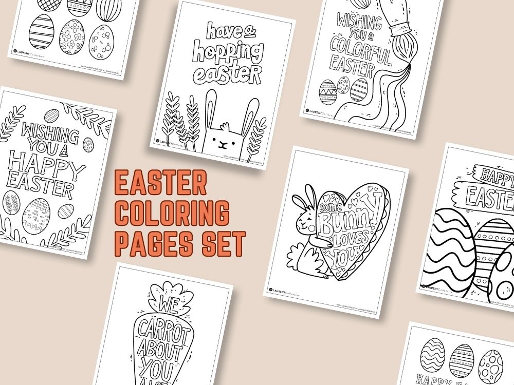 INSTANT DOWNLOAD: Easter Coloring Sheets – Laurent Collective