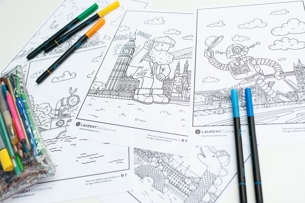 Colouring Sheets: England Pack – Laurent Collective