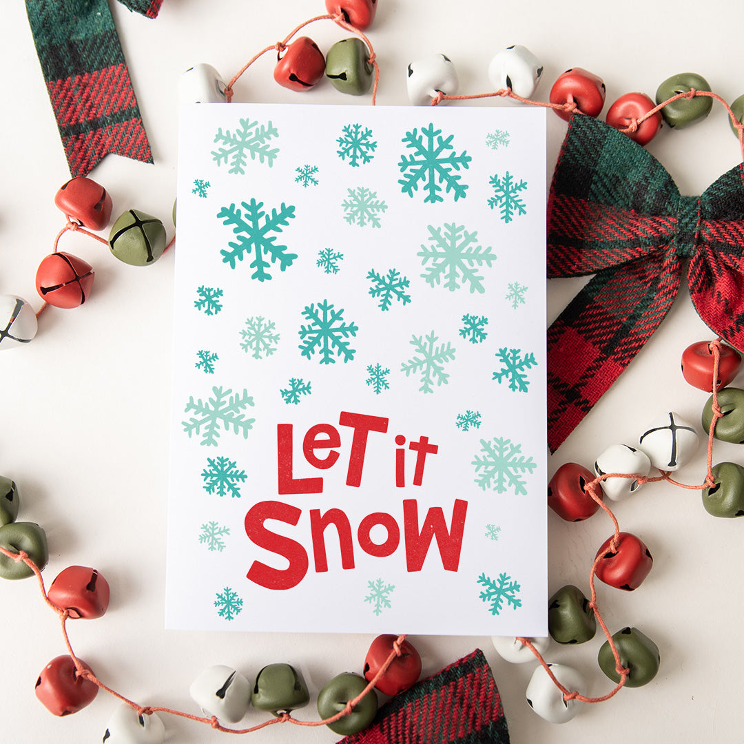 Let It Snow Printable Christmas Card Download – Laurent Collective