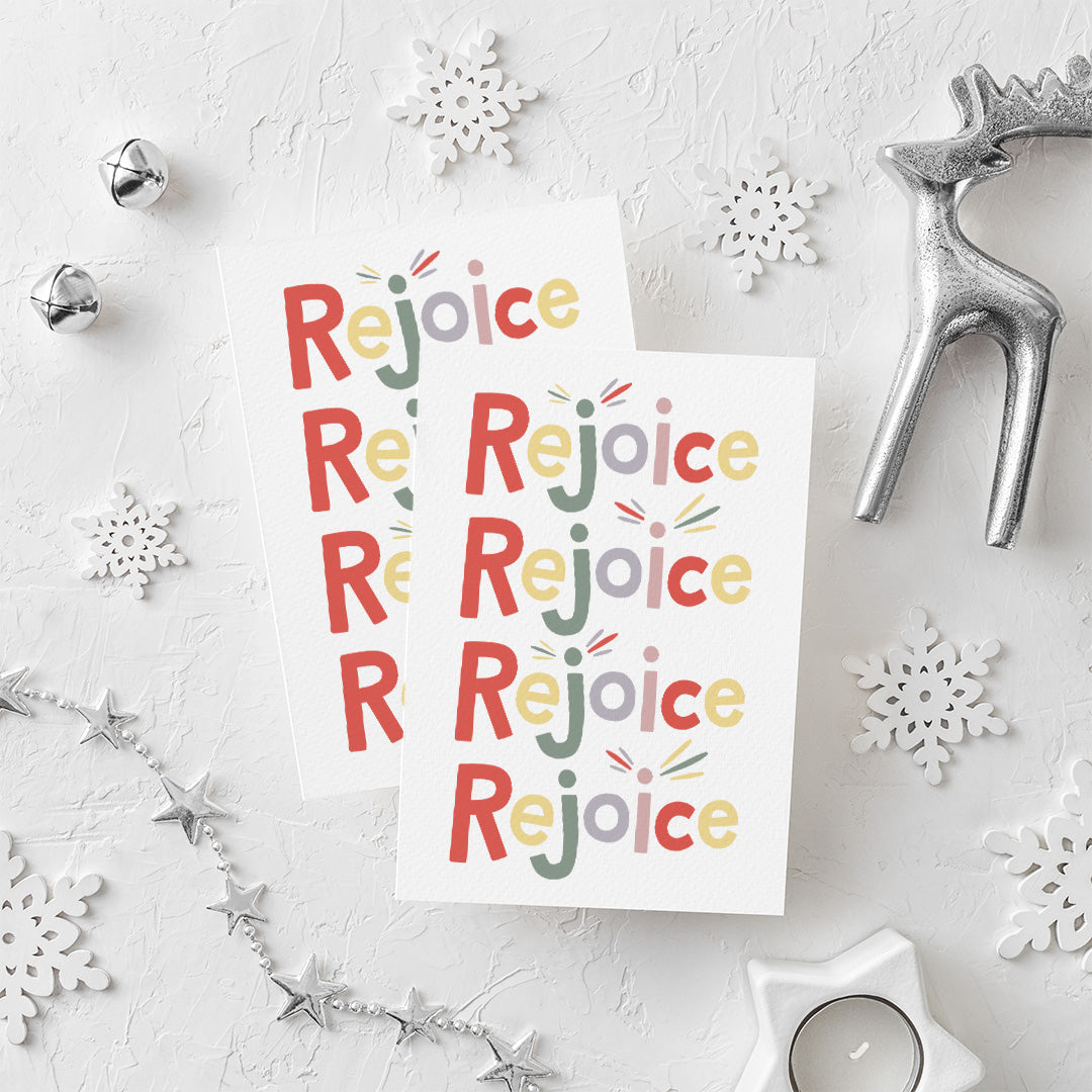 Rejoice Rejoice Printable Christmas Card Download – Laurent Collective